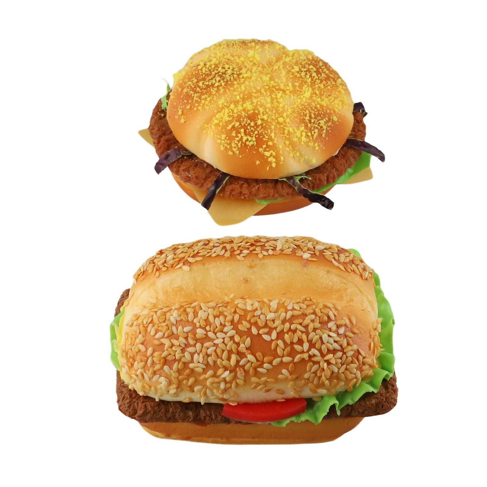 AOQIANLAN PU Simulation Artificial Hamburger Bun Set for Props Store ...