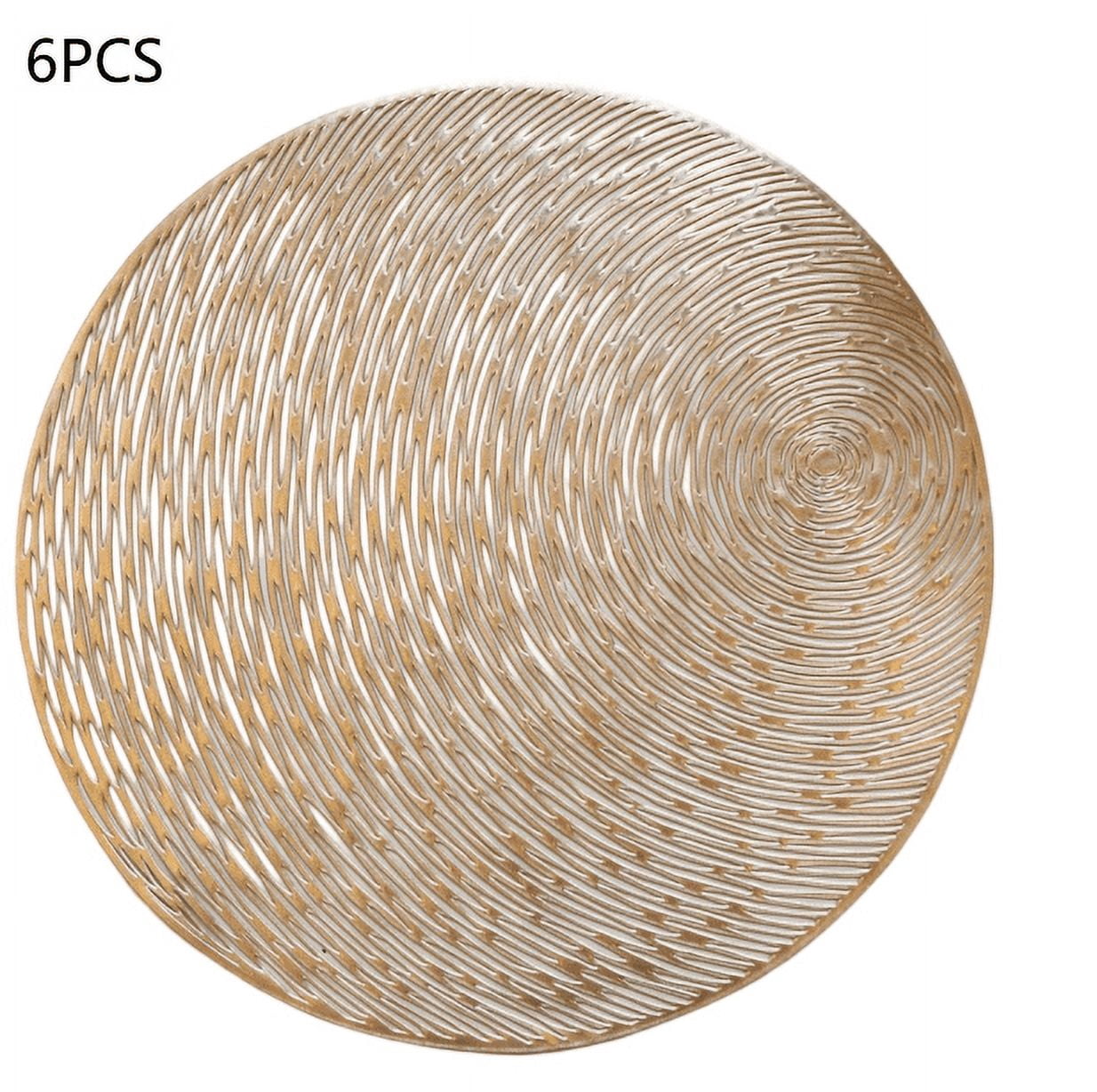 AOQIANLAN PVC light luxury style decorative plate mat with hollow ...