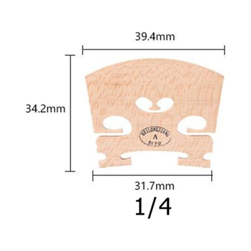 AOQIANLAN Violin Bridge Maple Full Size 4/4,3/4,1/4,1/2,1/8,1/10,1/16 1/4 size - Walmart.com