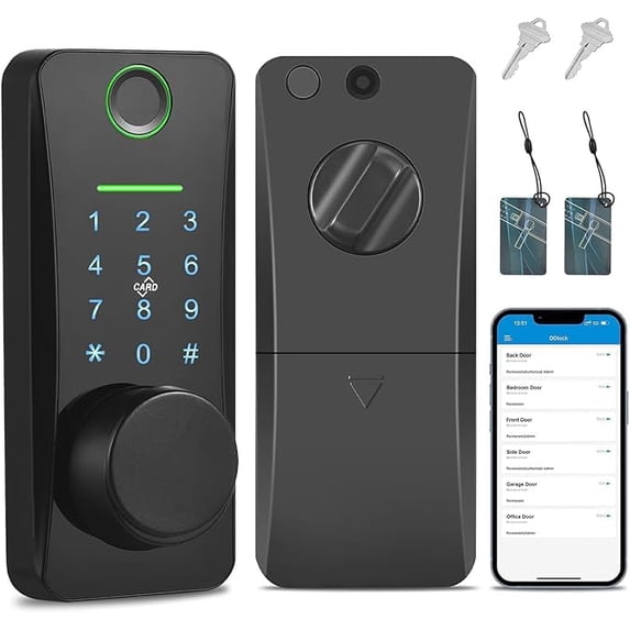 AORESAC Fingerprint Door Lock, Keyless Entry Door Lock, Electronic ...