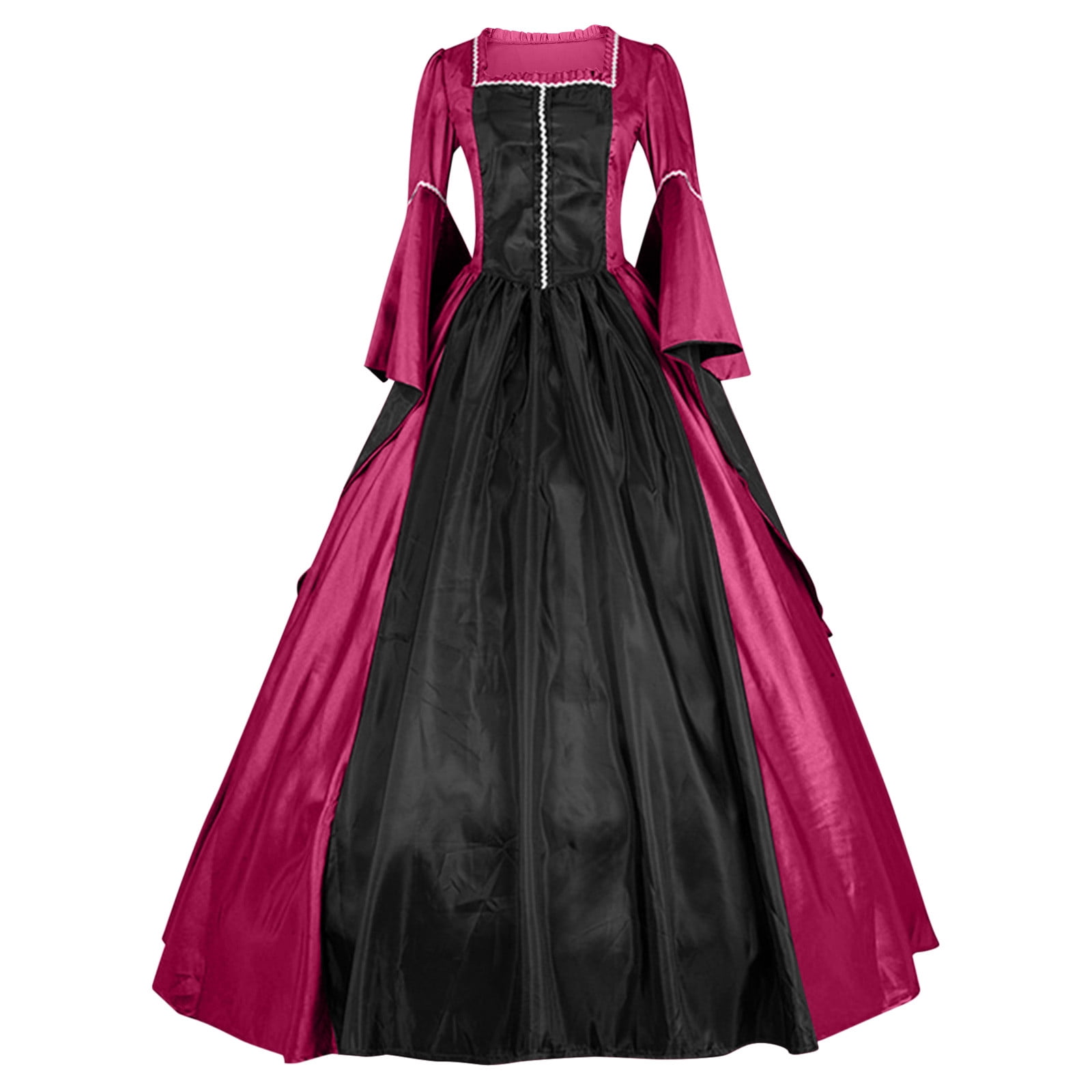 AOREUGL Womens Gothic Witch Vintage Dress Halloween Party Dresses ...