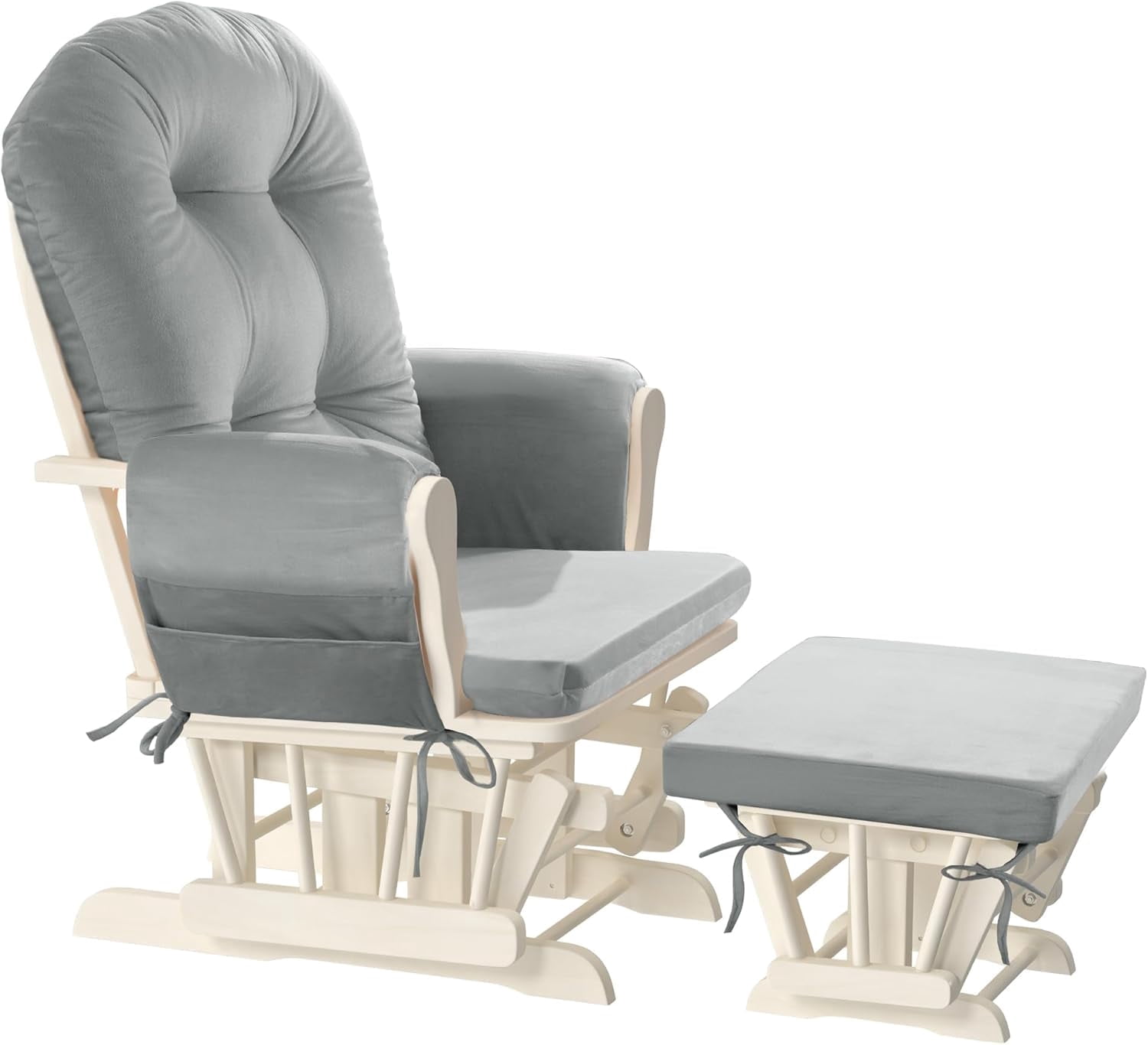 AORSHER Non-Slip Glider Rocker Replacement Cushions, Velvet Fabric ...