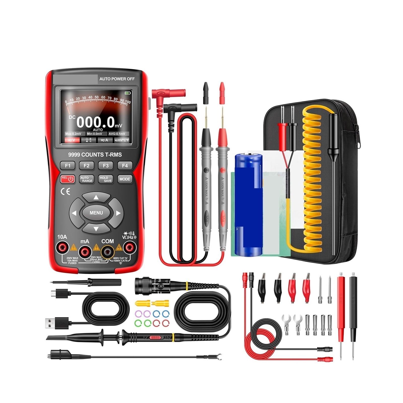 AOS02 Digital Oscilloscope Transistor Test Multimeter 48MS/s Sampling ...