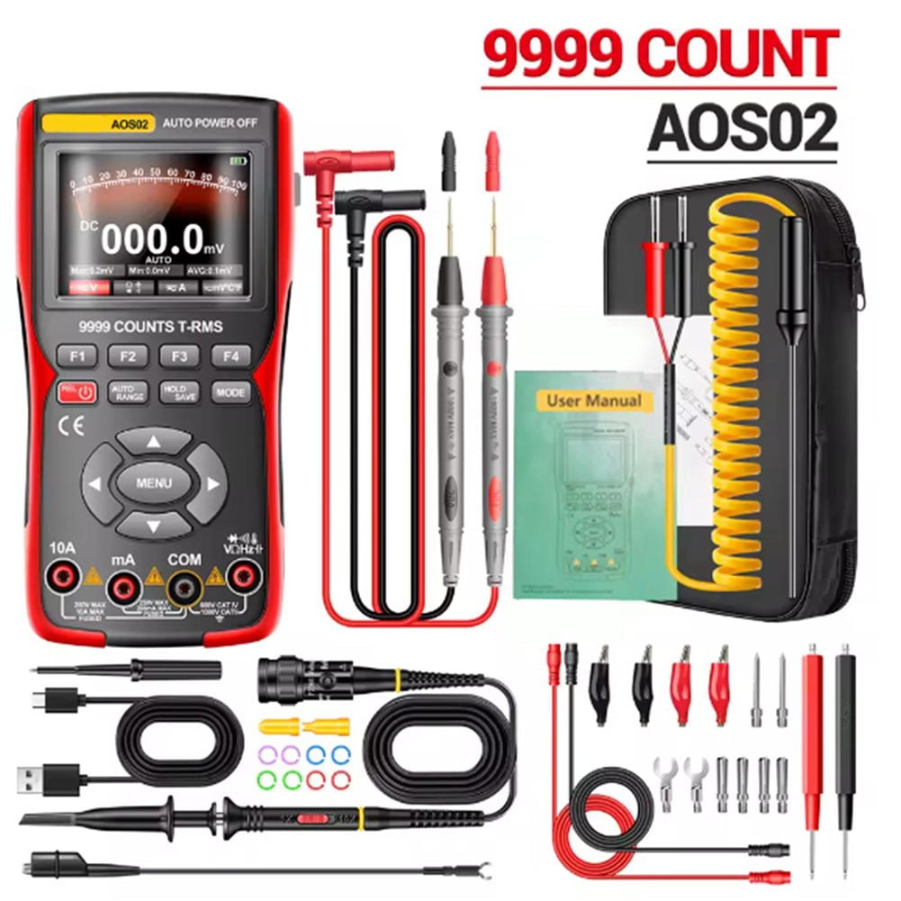 Aos02Digital Oscilloscope Multimeter Transistor Test 48Msa/S Sampling ...