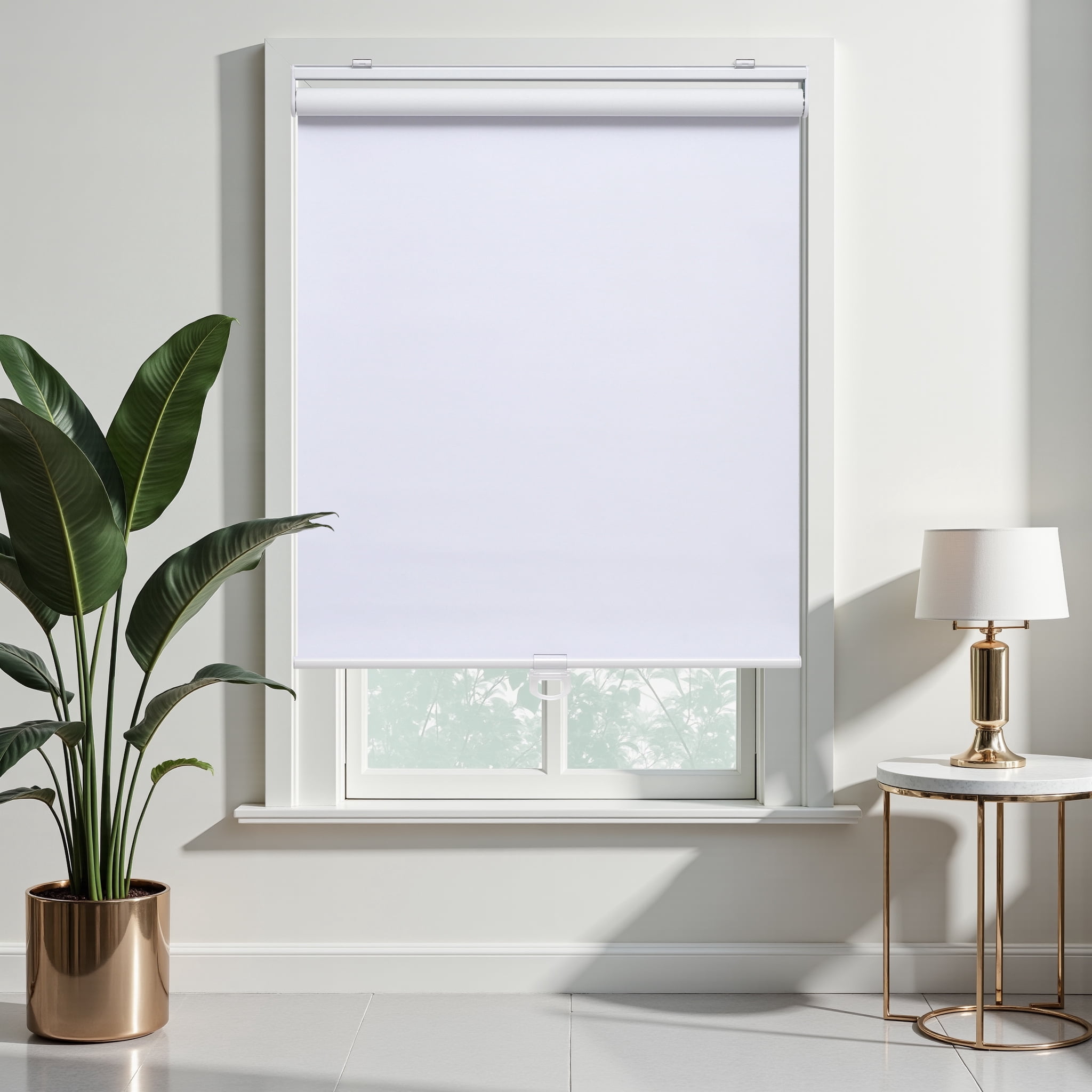AOSKY Cordless Roller Shades, Free Stop Easy Install Blackout Blinds ...