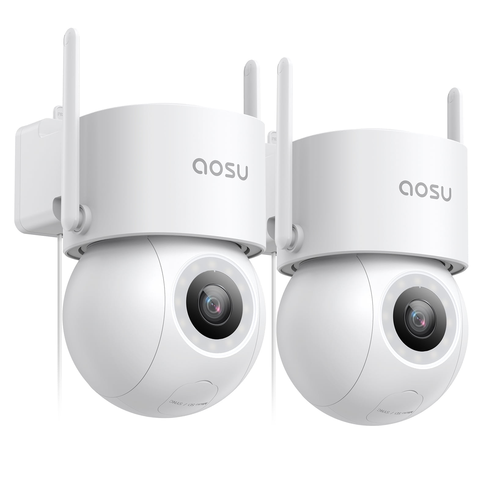 AOSU 3K/5MP Security Camera with Spotlight, 2 Way Audio, 360° View Outdoor Surveillance Camera ...