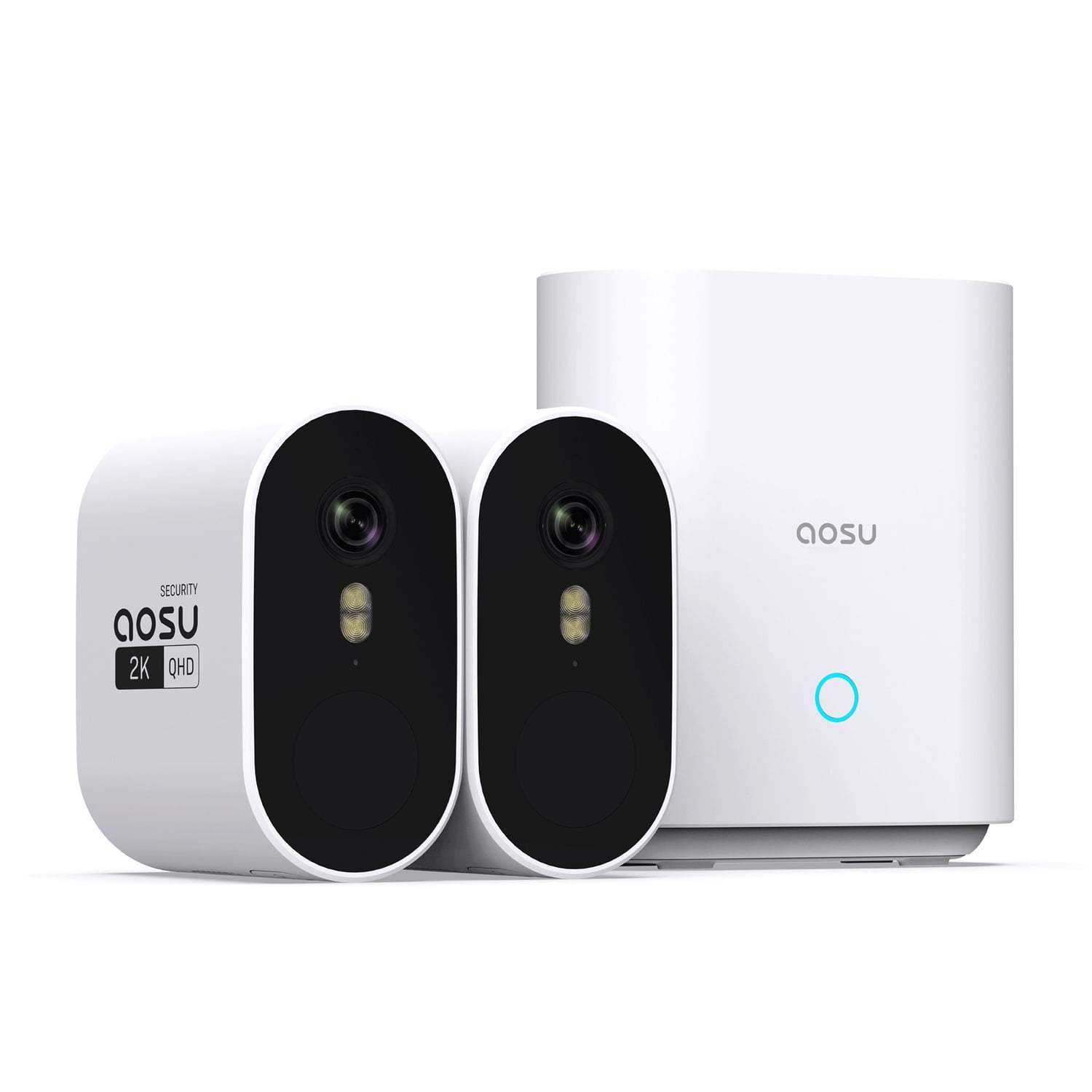 aosu 2K QHD 3.0-MP Outdoor Dual-Band WirelessCam System 2 Cam Kit with ...