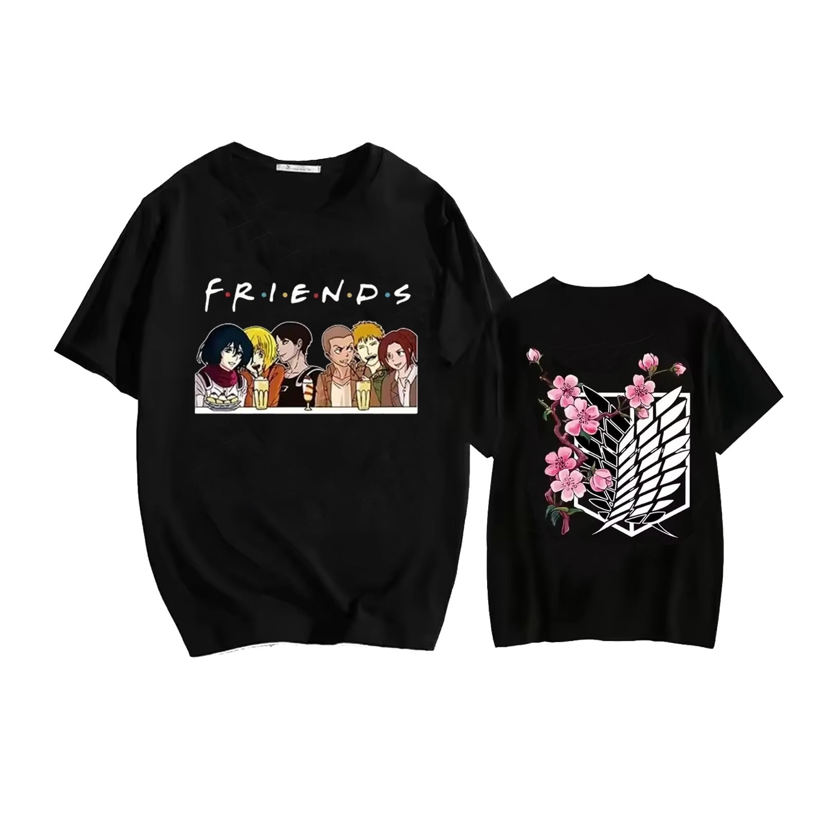 AOT Attack On Titan Graphic T-shirts Eren Yeager Mikasa Ackerman Print ...