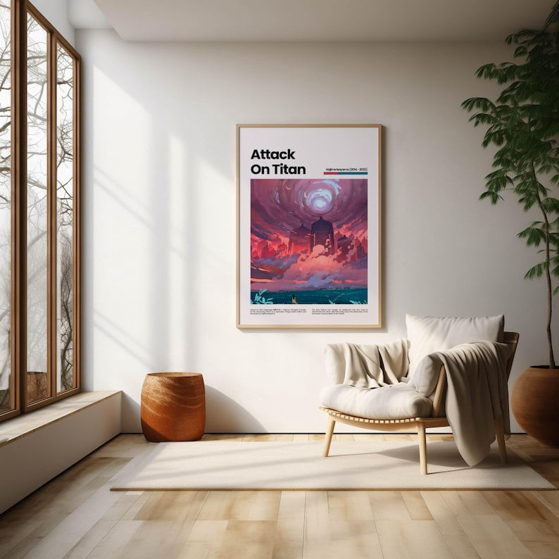 AOT Poster| Attack on Titan Red Print 12x18 UNFRAMED - Walmart.com