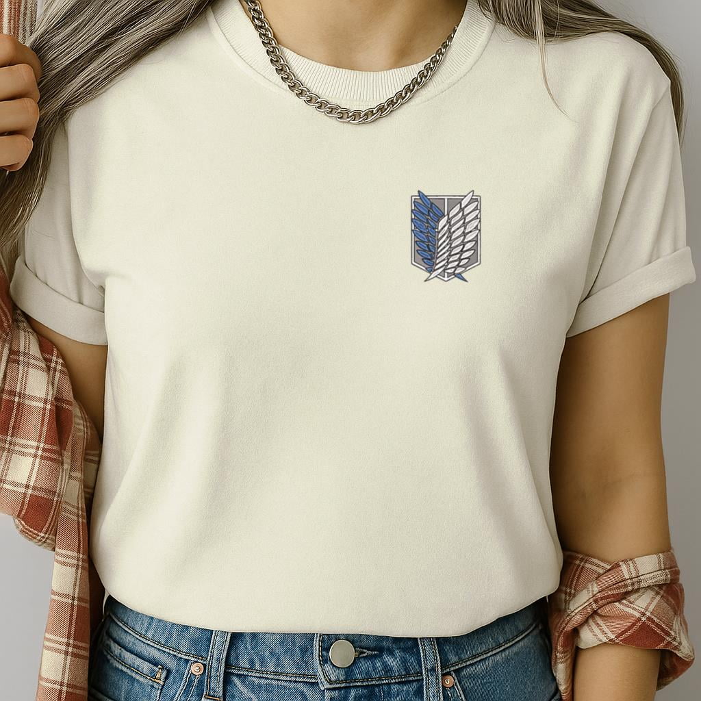 AOT Scout Squad Wing Logo Embroidered Comfort Colors Tshirt Anime Fan ...