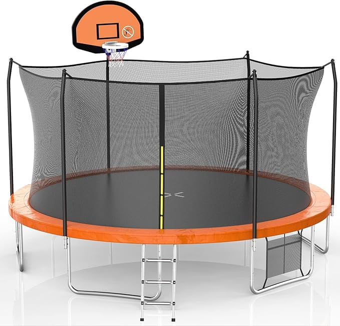 AOTOB 15FT Trampoline for Kids,Outdoor 1400LBS Trampoline with ...