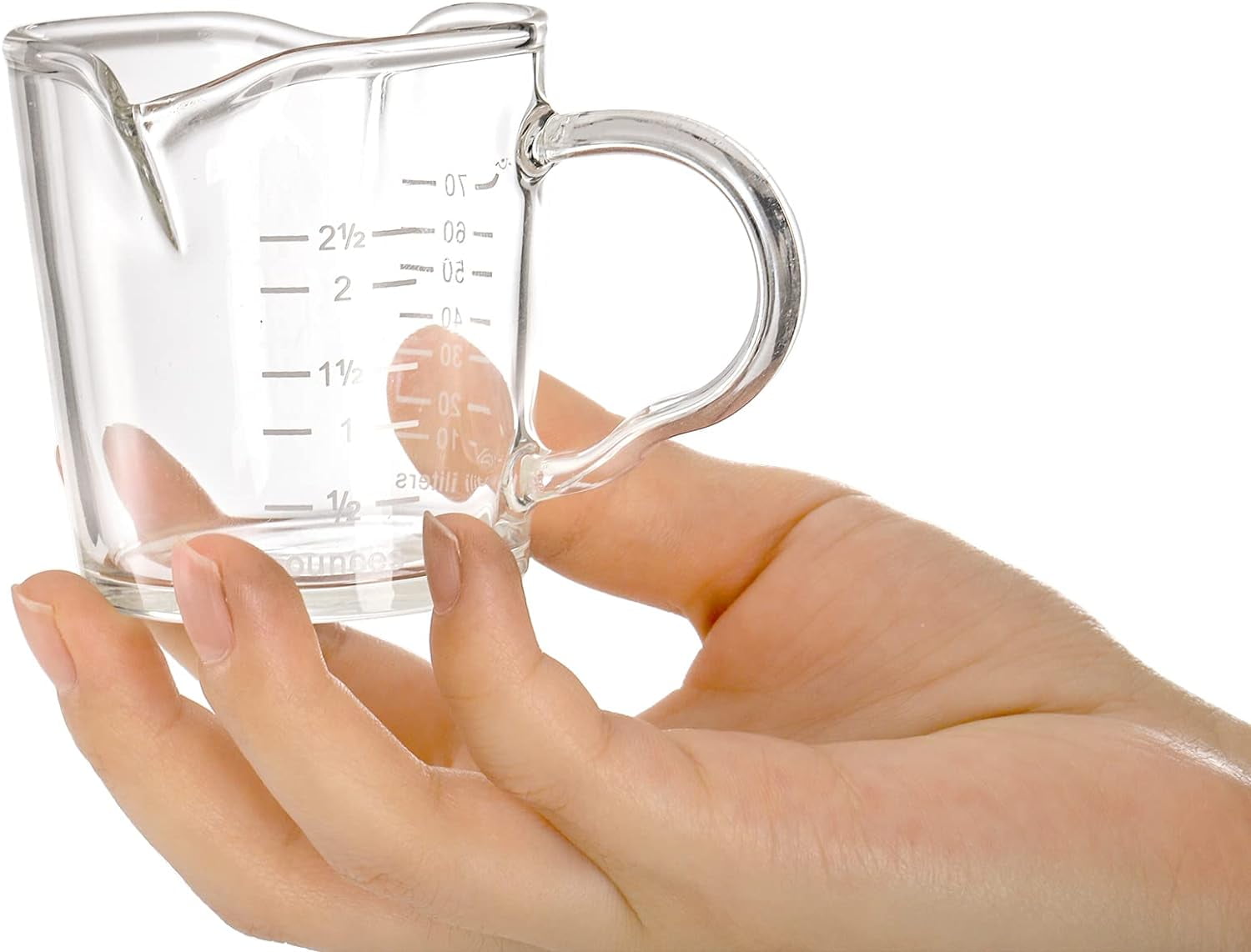 AOUHML-4 Pack Double Spouts Measuring Cups Espresso Shot Glass with ...