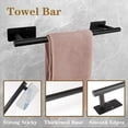 AOUHML-5 PCS Self Adhesive Bathroom Hardware Set, Stainless Steel Towel ...
