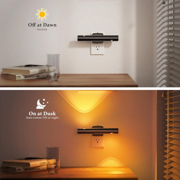 AOUHML-LED Amber Night Light, 180° Rotatable Night Lights Plug into ...