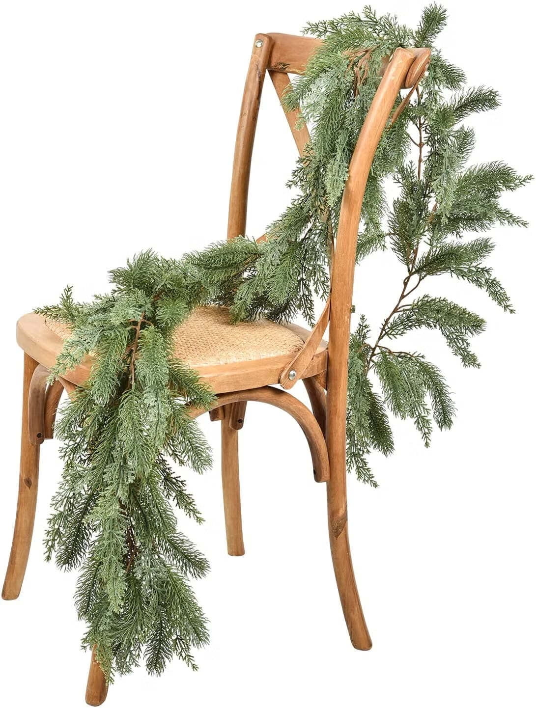 AOUNQ 6.3FT Christmas Garland,Artificial Pine Cypress Garlands,Holiday ...