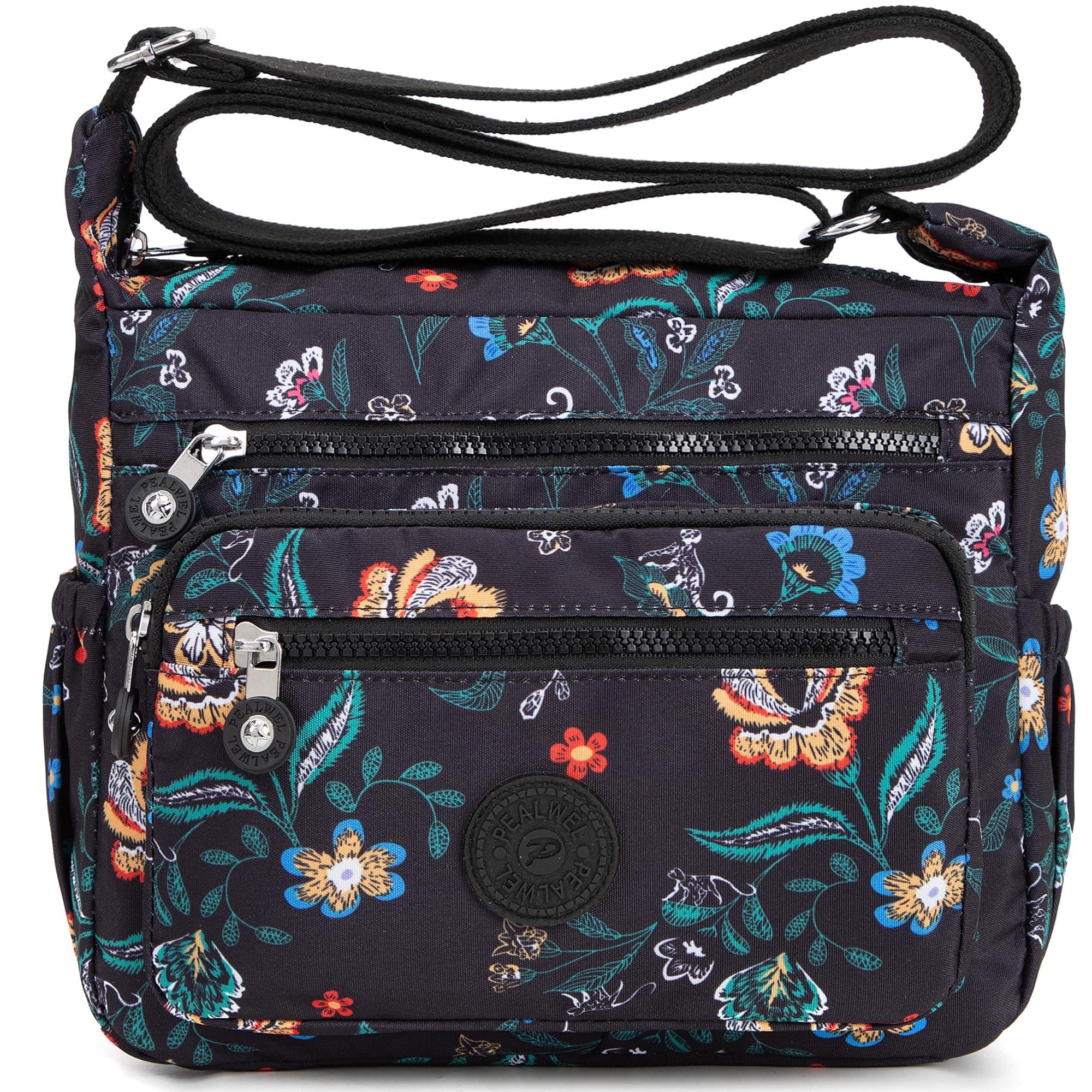 AOUNQ Crossbody Bag for Women Multi Pocket Shoulder Purse Bags Nylon ...