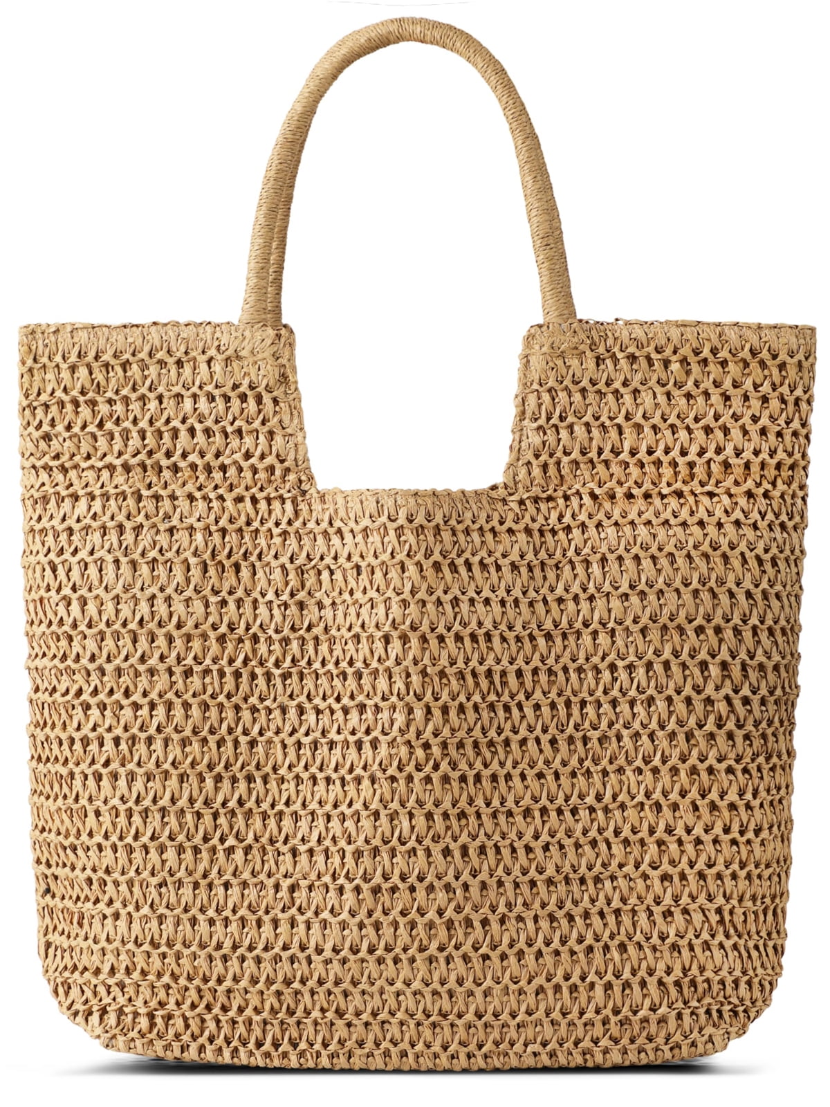AOUNQ Straw Beach Bag,Summer Woven Purses and Handbags for Women,Large ...