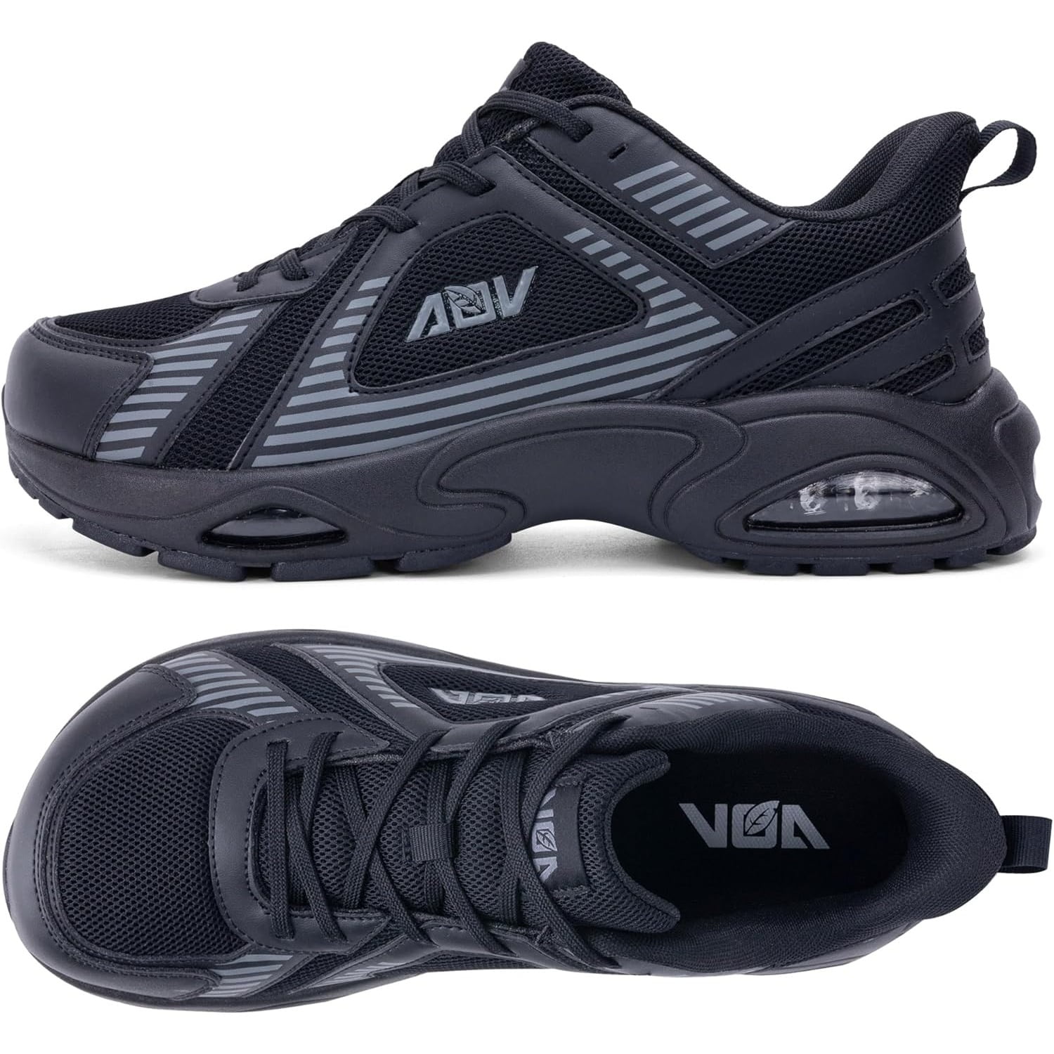 AOV GREEN LEAF Wide Toe Box Arch Support Running Shoes for Men Slip On ...