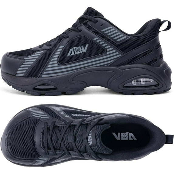 AOV GREEN LEAF Wide Toe Box Arch Support Running Shoes for Men Slip On ...