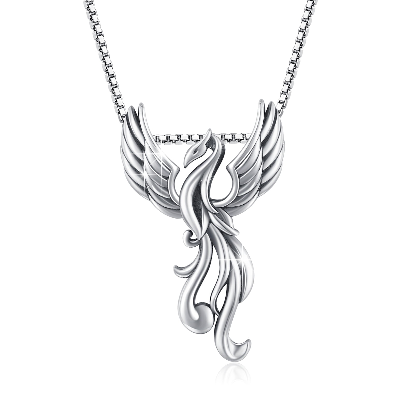 AOVEAO Phoenix Necklace for Women 925 Sterling Silver Pendant Necklaces ...
