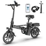 "Jetson Atlas Foldable Fat Tire Electric Bike, 14"" Wheels, 20"", Pedal ...