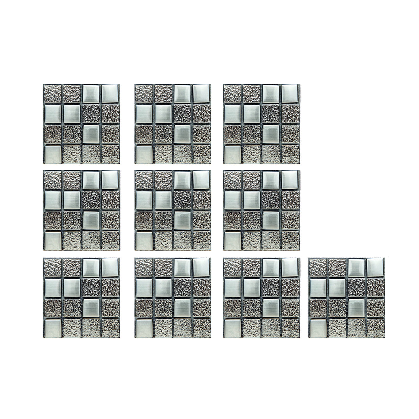 AOVUWU 10PC 3D Self-glazed Glass Stickers Glass Tiles DIY Wall Stickers ...
