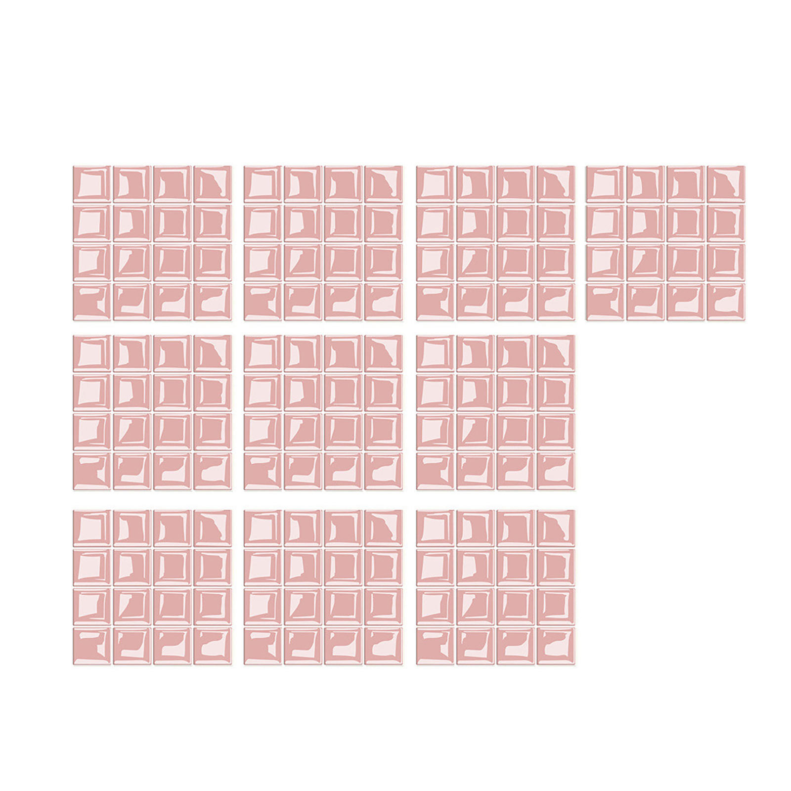 AOVUWU 3D Self-glazed Glass Stickers Glass Tiles DIY Wall Stickers ...