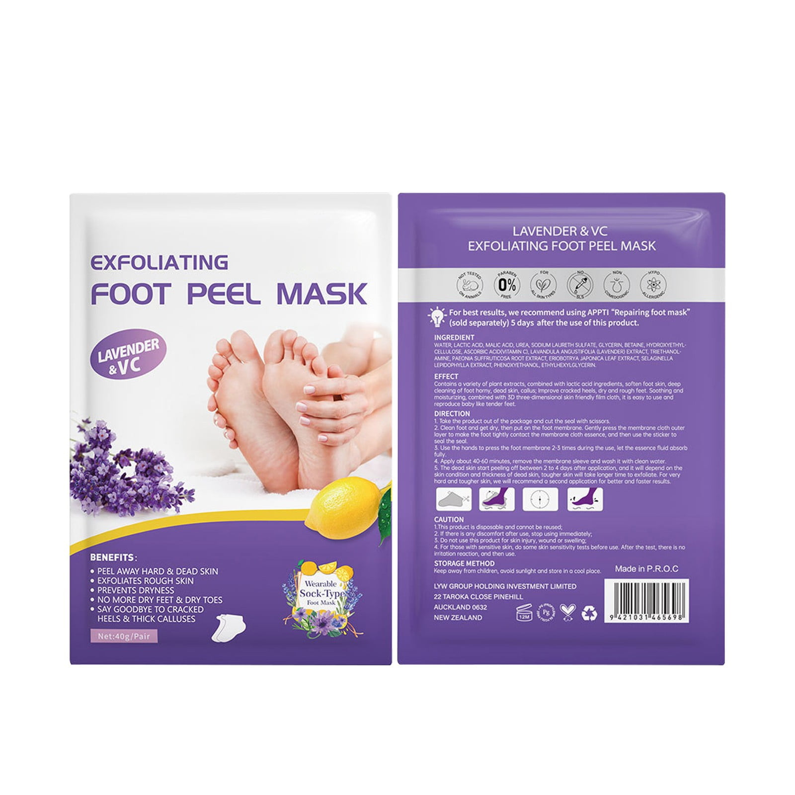 AOVUWU APPTIFoot Peeling Mask, Callus Remover For Feet, Foot Mask For ...