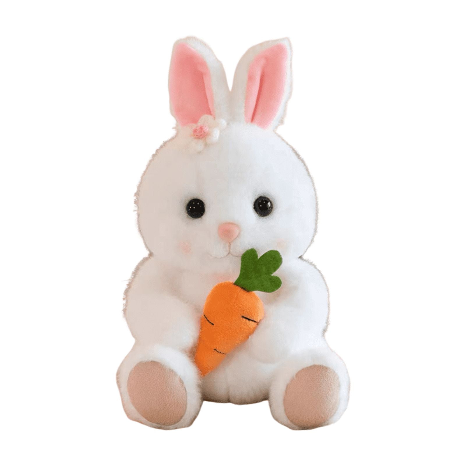 AOVUWU Adorable Plush Bunny Rabbit Toy with Carrot Soft Stuffed Animal ...