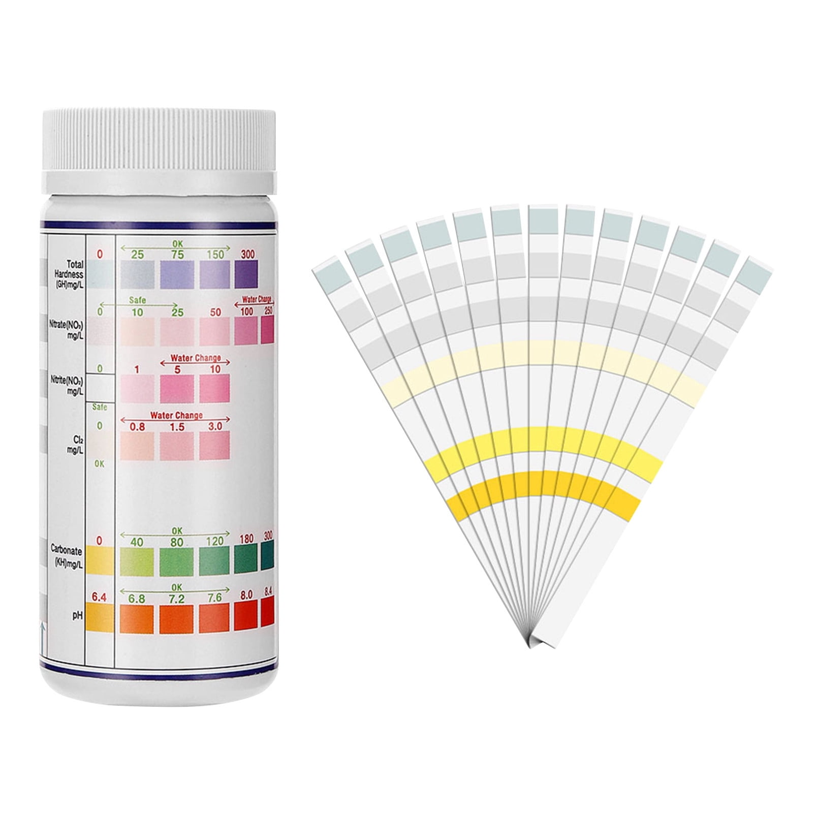 AOVUWU Aquarium Test Strips For Fish: 6 In 1 Fish Tank Water Testing ...