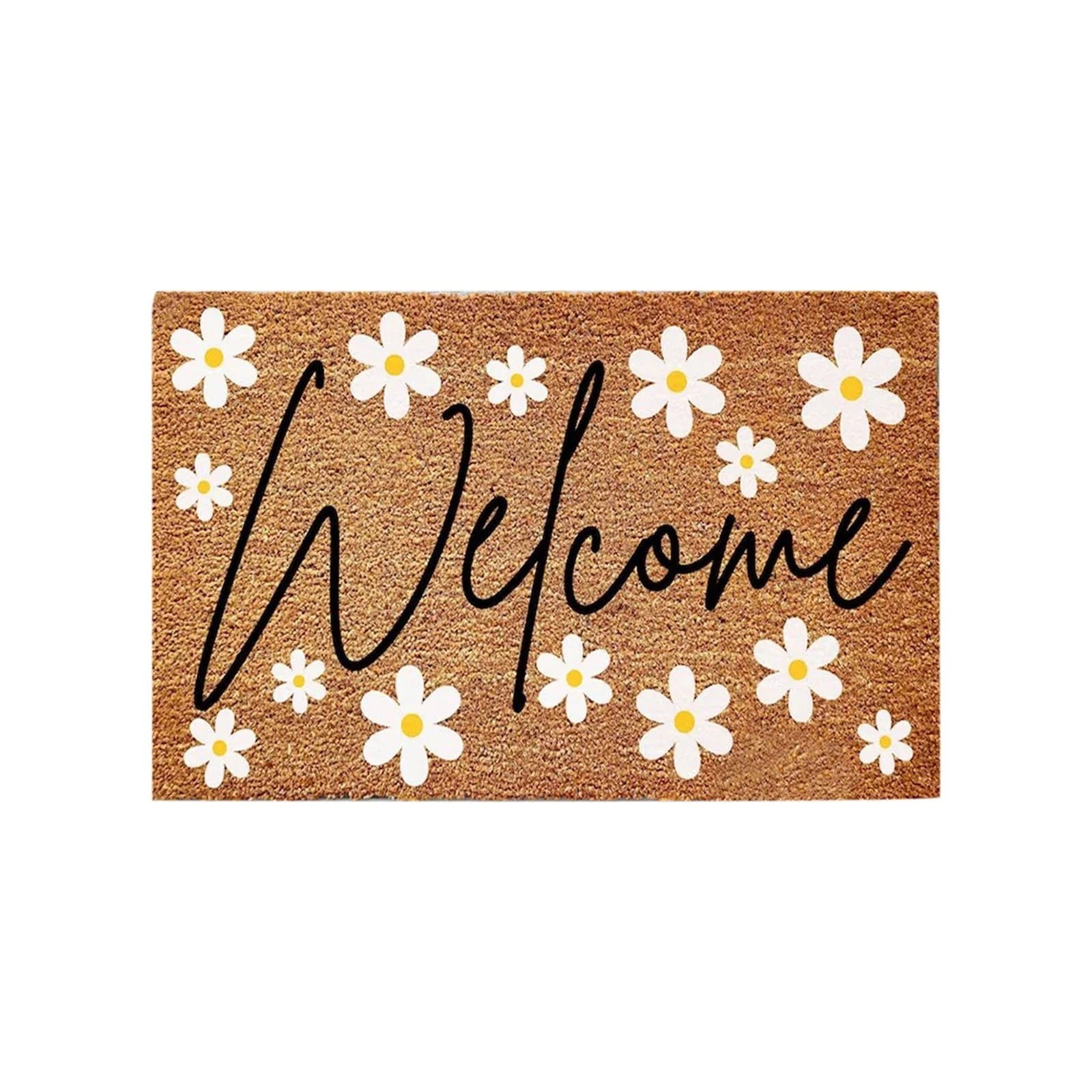 AOVUWU Beach Flowers & Fruit Summer Welcome Polyester Doormat Indoor ...