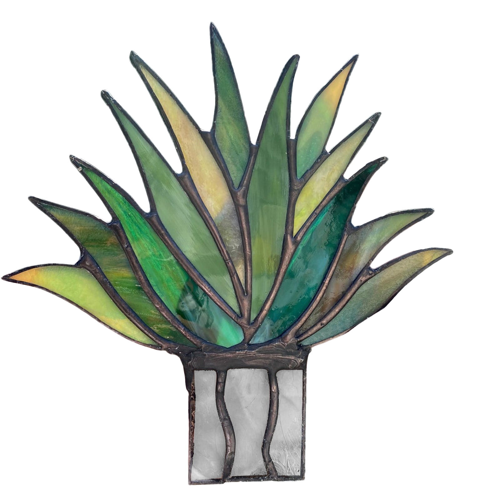 AOVUWU Classic Mini Acrylic Aloe Potted Plant Decoration Garden ...