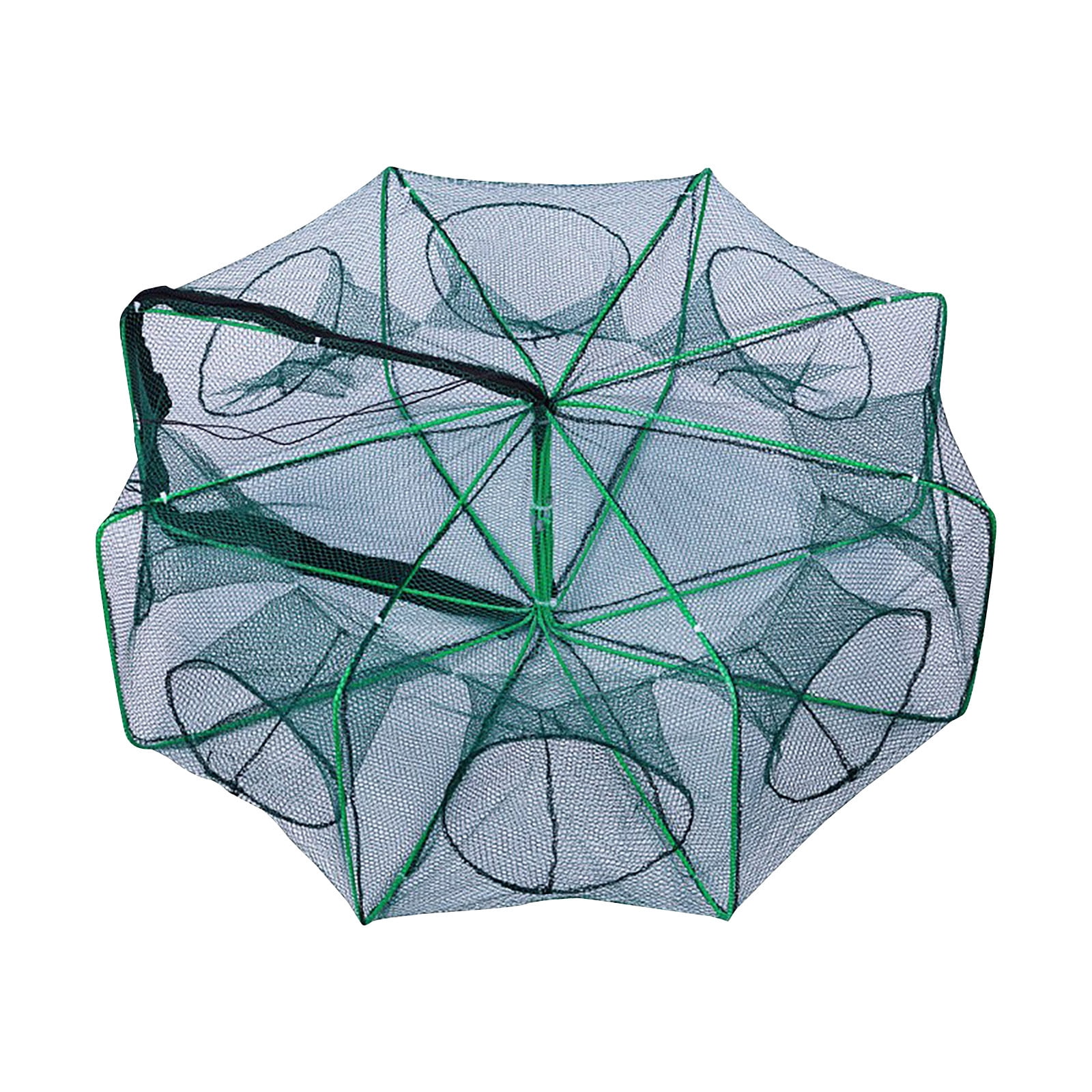 AOVUWU Collapsible Fishing Trap Net with 6 Holes for Crab, Lobster ...