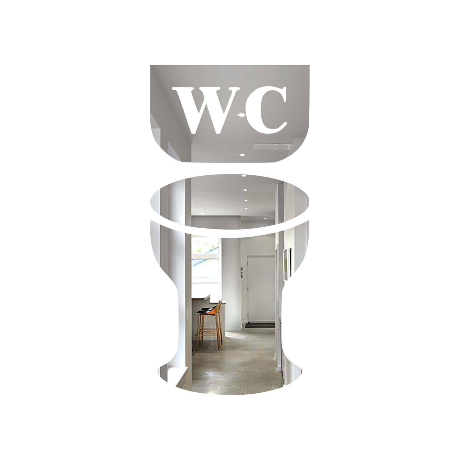 AOVUWU Creative Acrylic Toilet Wall Sticker Sign DIY 3d Wall Sticker ...