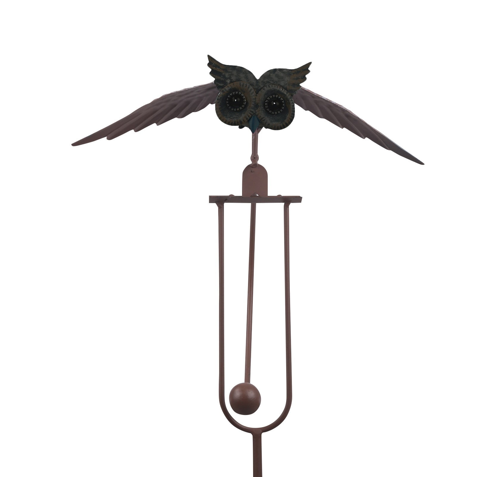 AOVUWU Decorative Metal Owl Wind Spinner for Garden, Yard Art Sculpture ...