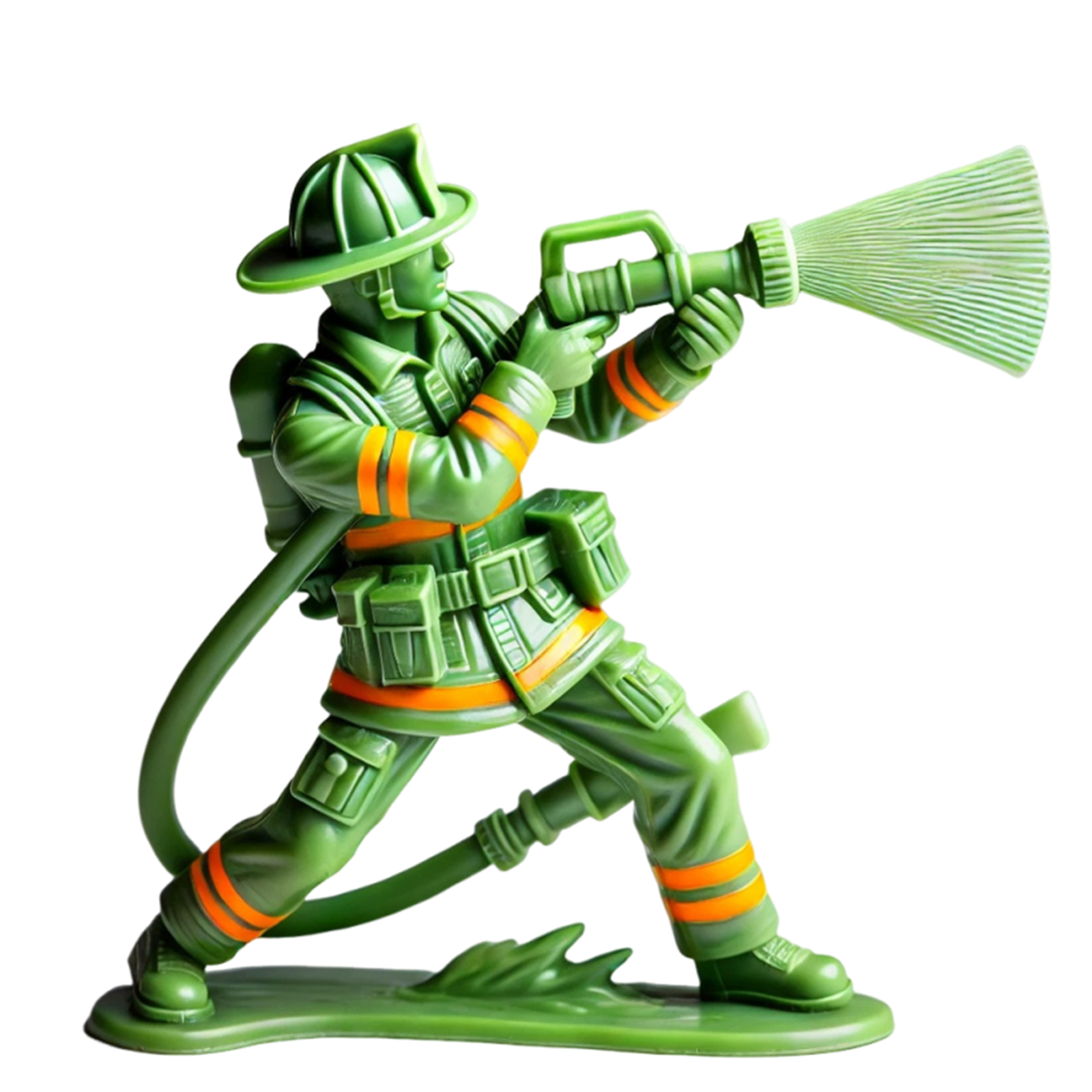 AOVUWU Firefighter Action Figure Toy Durable Plastic Fireman with ...