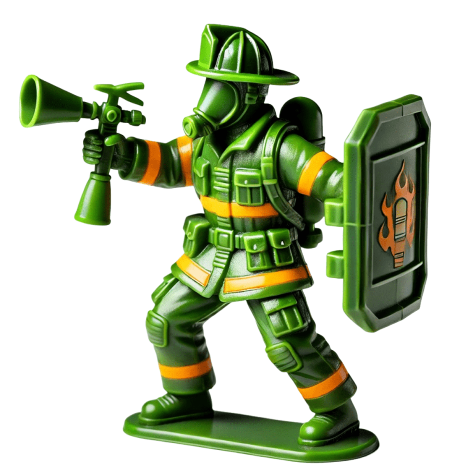 AOVUWU Firefighter Action Figure Toy Durable Plastic Fireman with ...