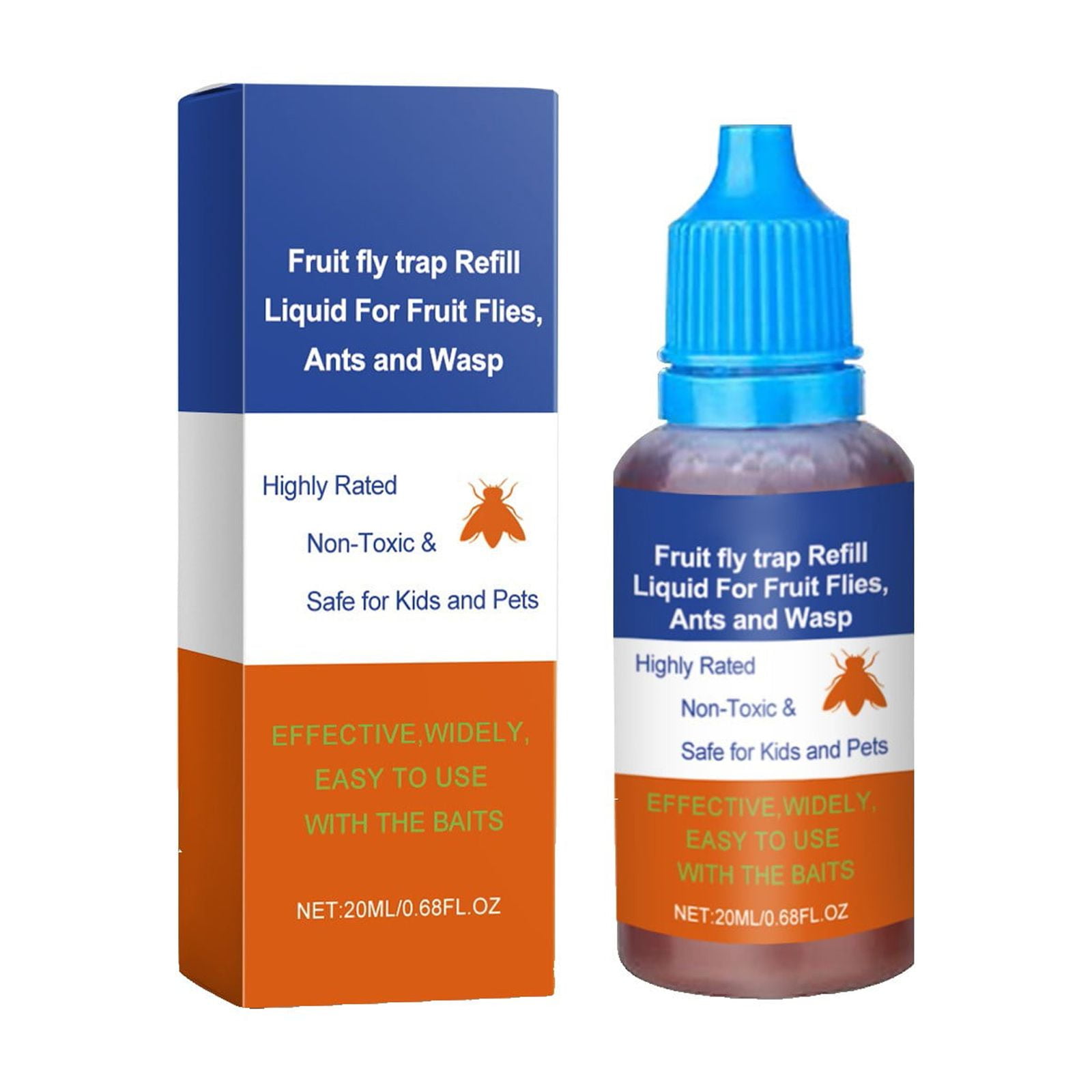 AOVUWU Fruit Fly Trap Refill Liquid Non-Toxic, Safe for Kids & Pets ...