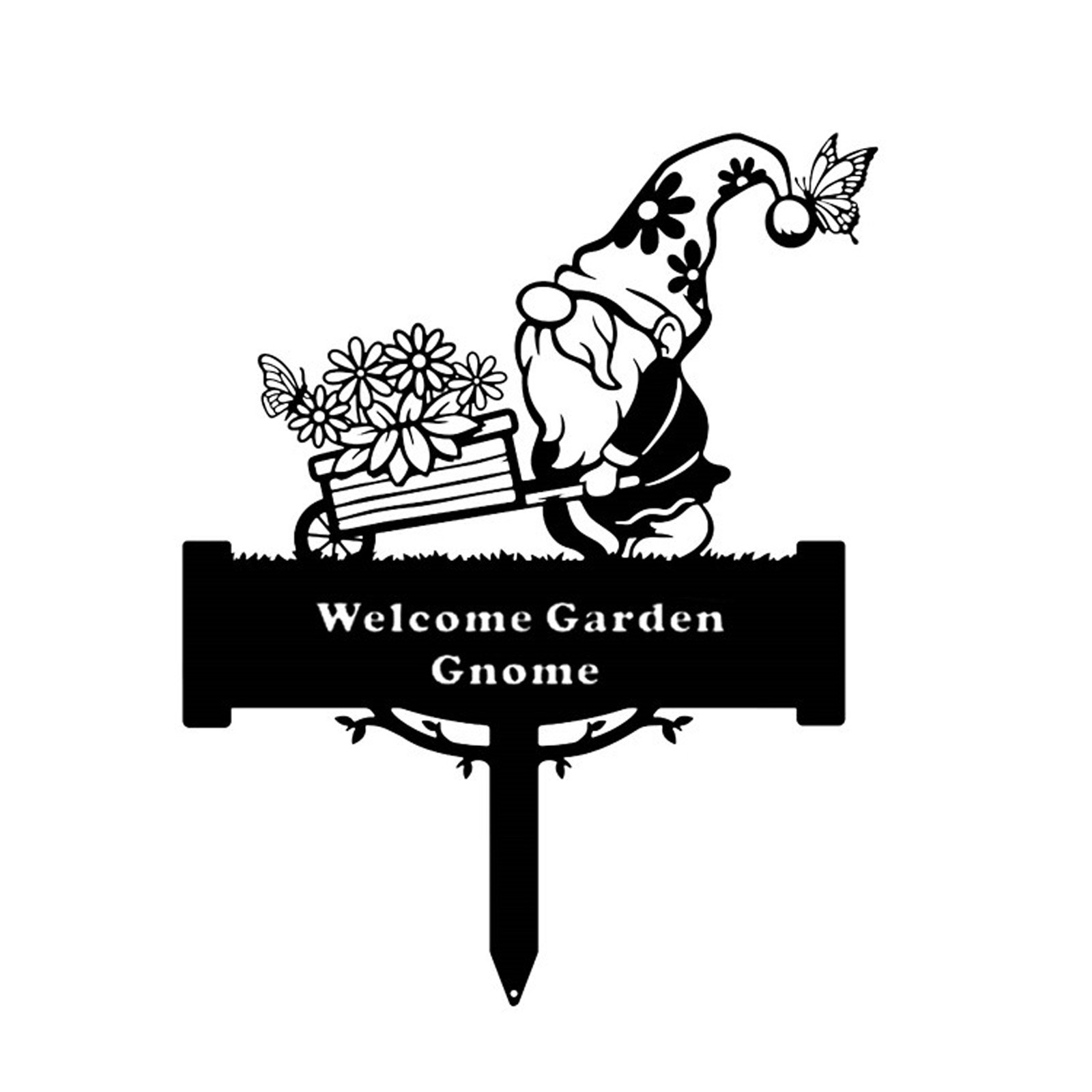 AOVUWU Garden Gnome Monogram Yard Sign Outdoor Garden Yard Sign With ...