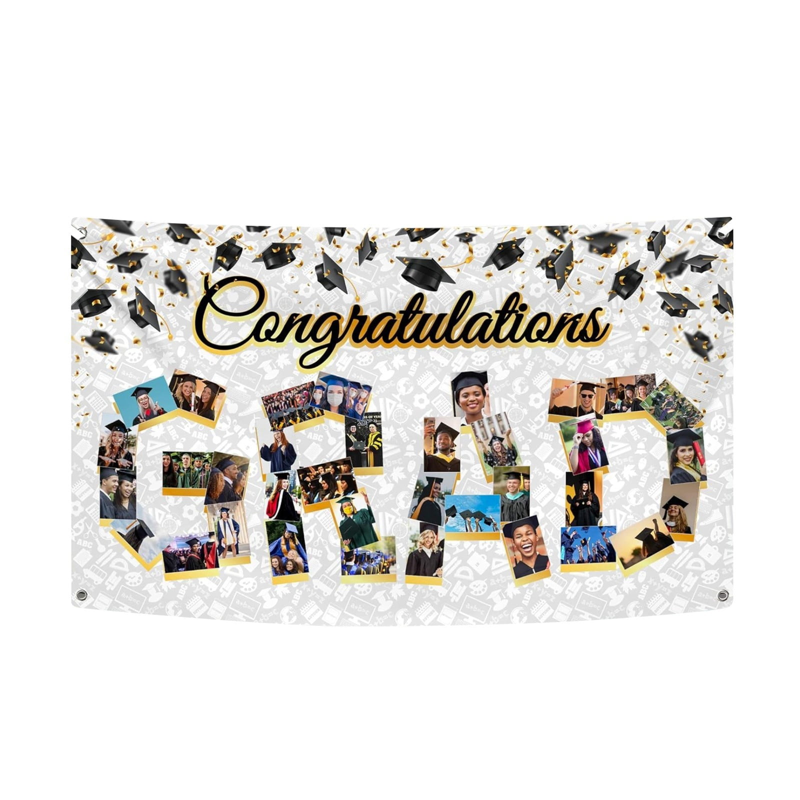 AOVUWU Graduation Party Banner Customizable Photo Collage Design ...