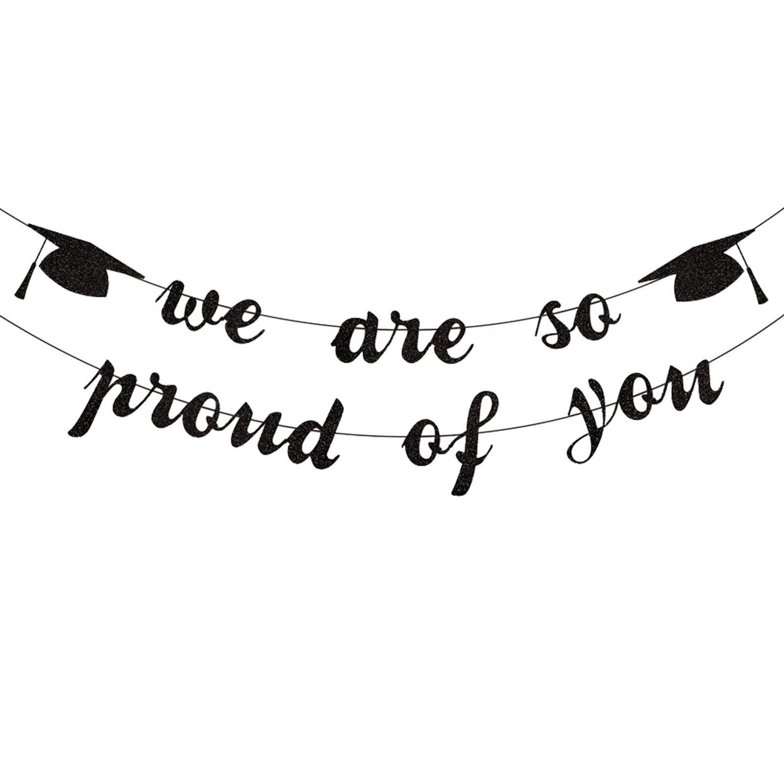 AOVUWU Graduation Party Decorations Banner We Are So Proud of You Sign ...