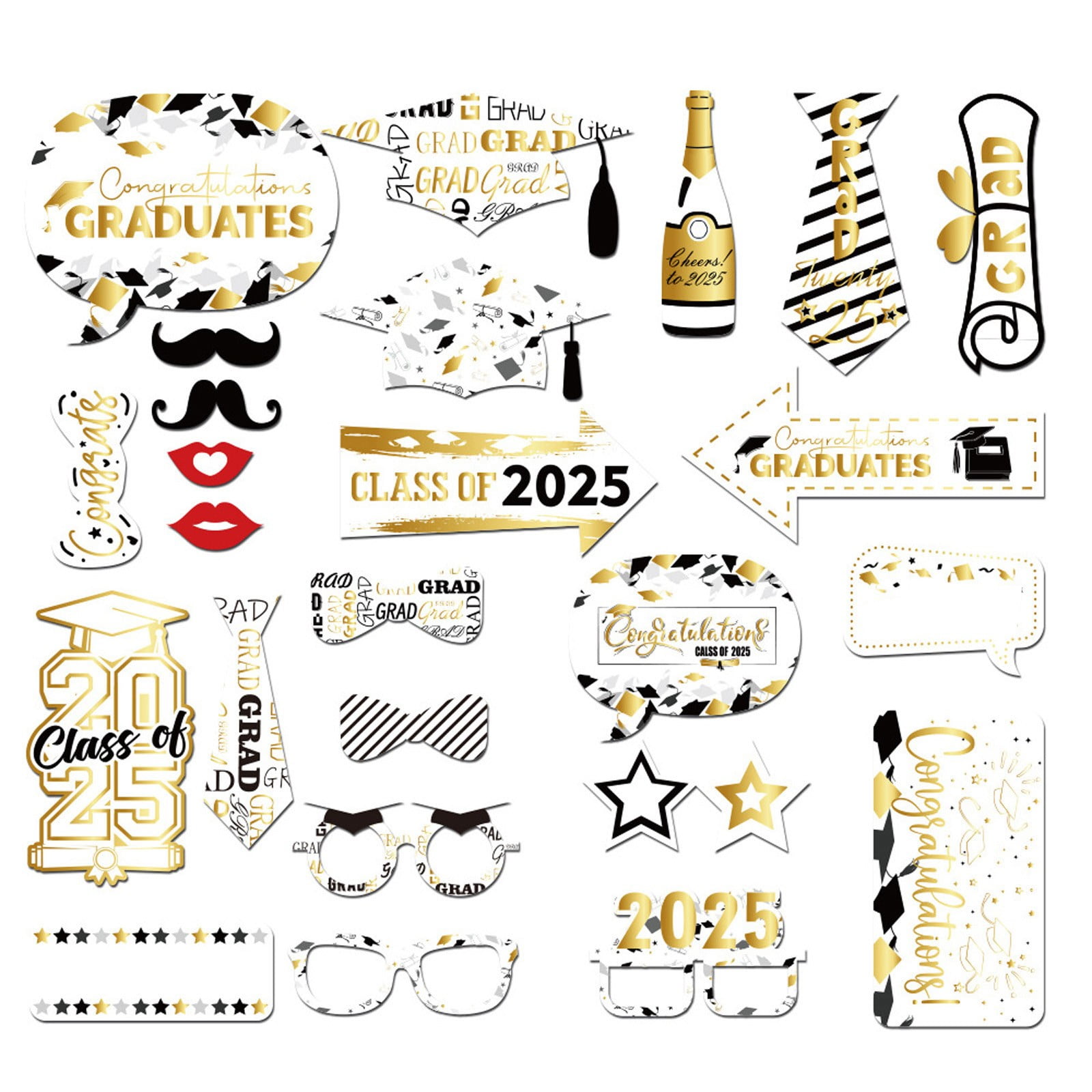 AOVUWU Graduation Party Photo Booth Frame | Class of 2025 Congrats Grad ...