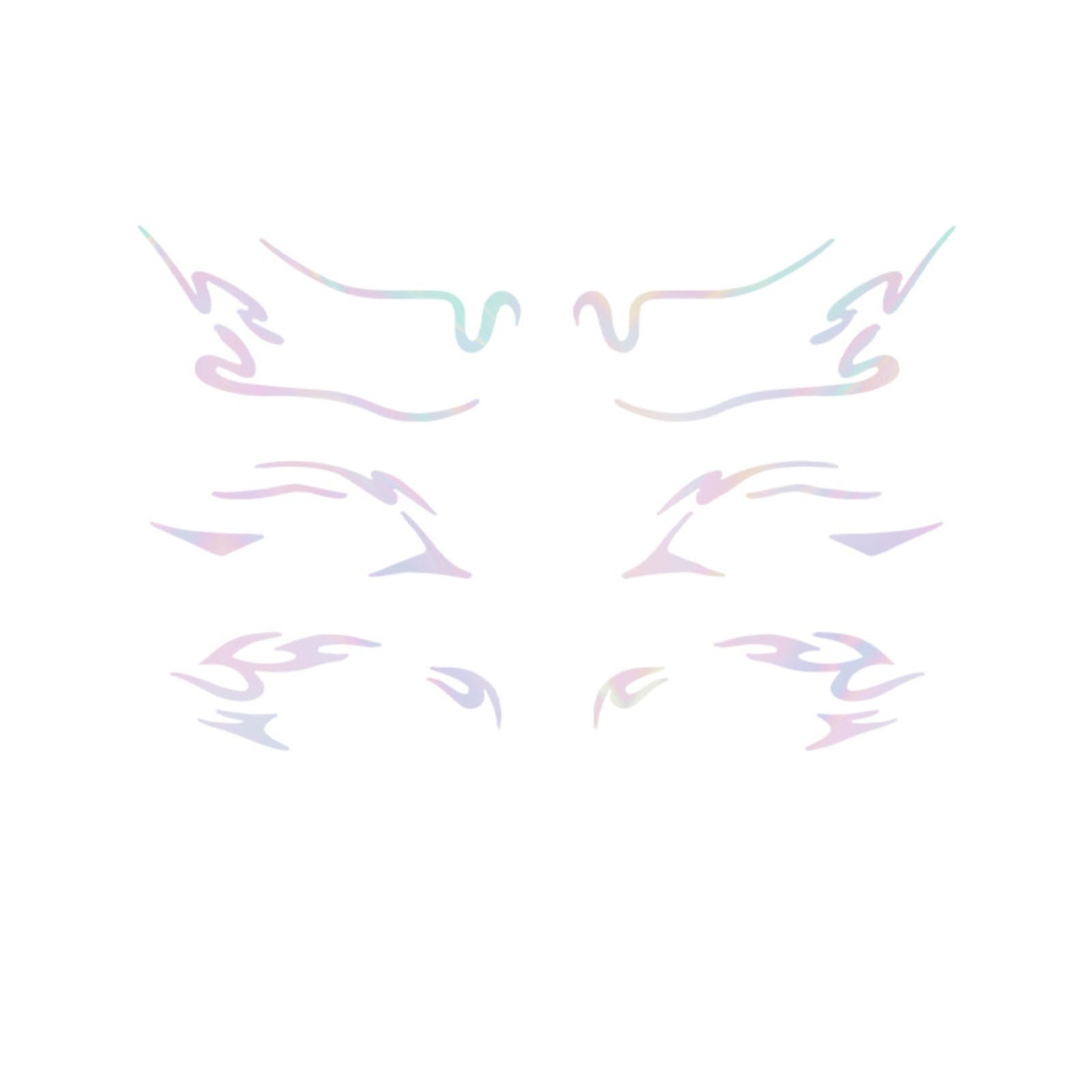 AOVUWU Holographic Temporary Tattoo Stickers Set for Face and Body 8 ...