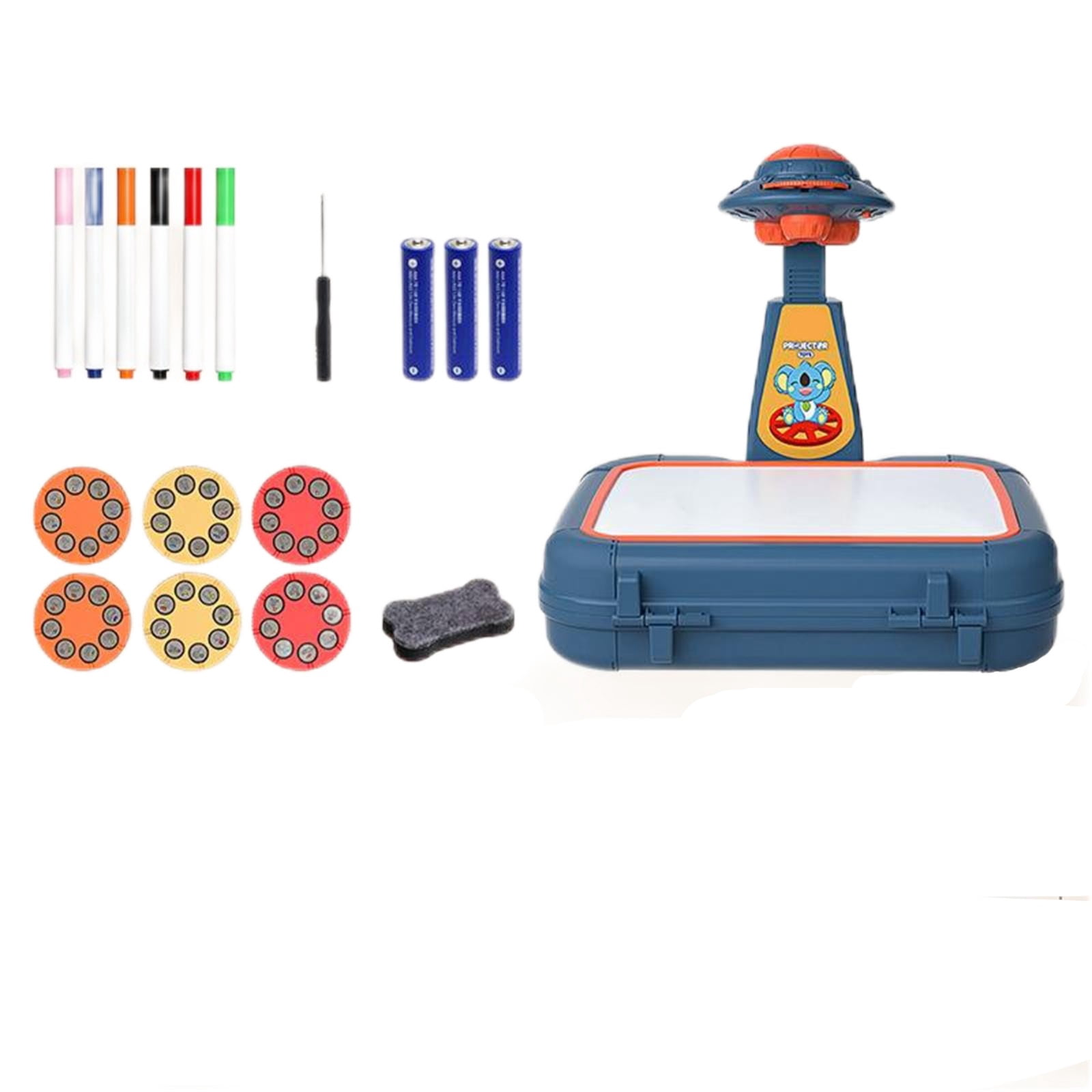AOVUWU Interactive Kids Drawing Projector Table Set with LED Light ...