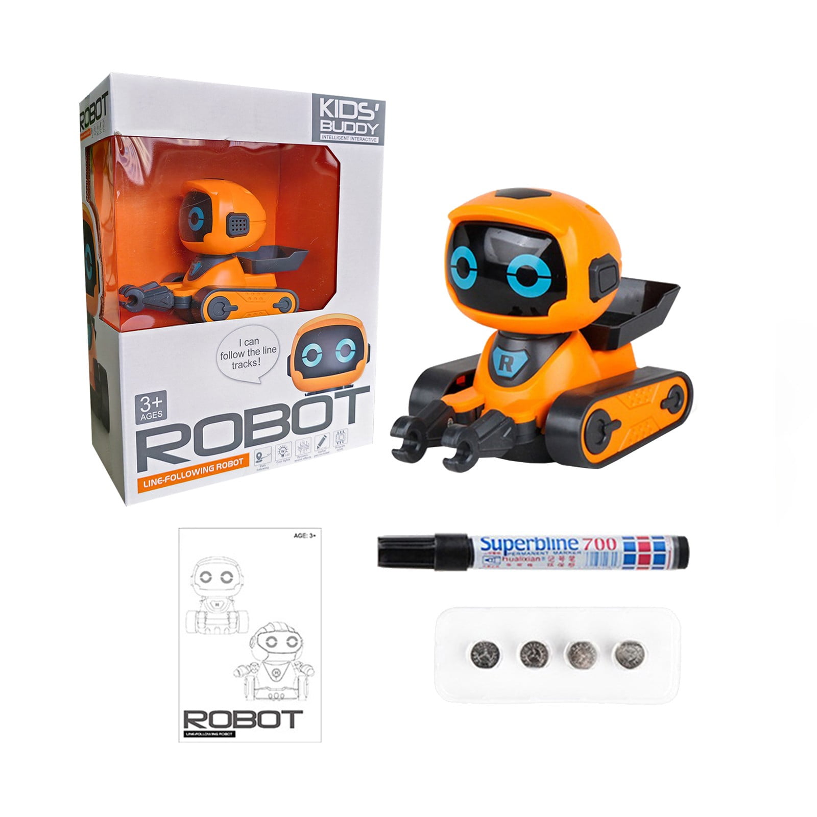 AOVUWU Line Sensing Robot Toy, Tracking Robot Interactive Toy, Follow ...