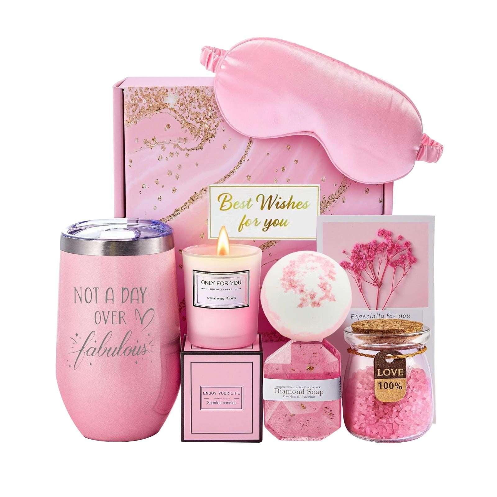 AOVUWU Luxurious Spa Gift Set for Women Relaxing Lavender Scented Bath ...