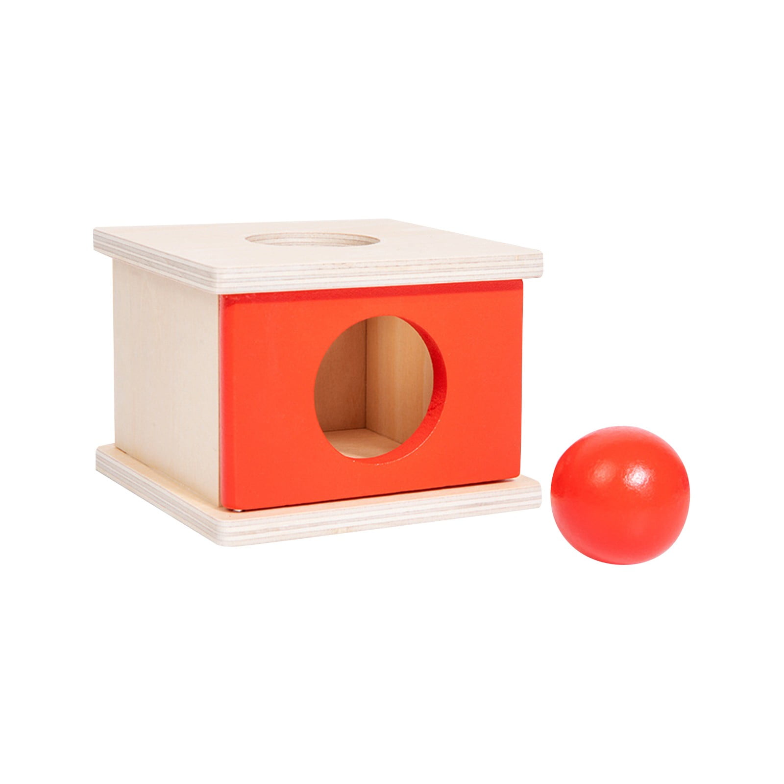 AOVUWU Montessori Object Permanence Box with Red Ball Educational ...