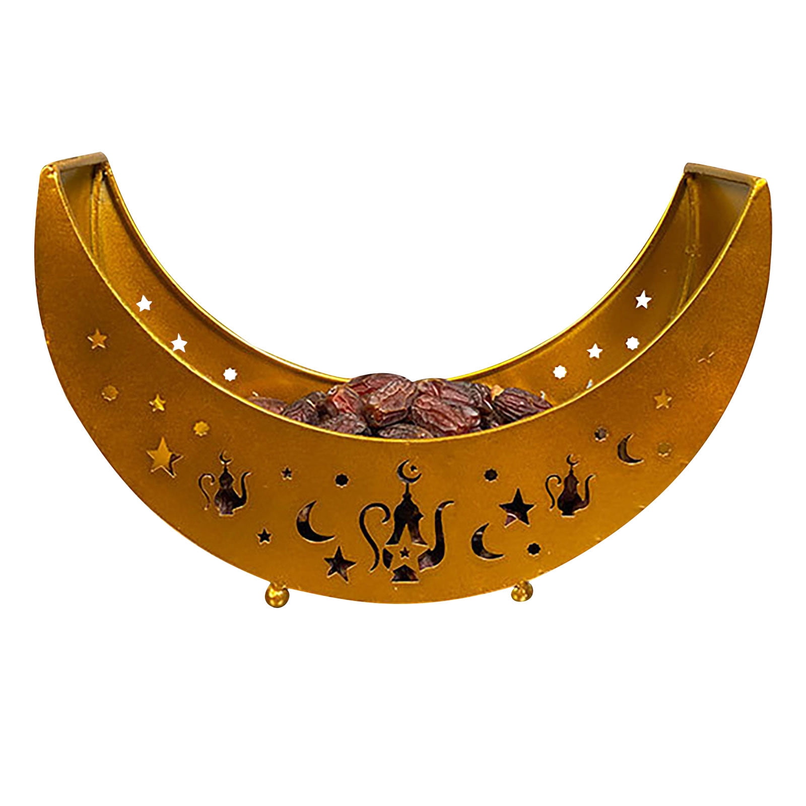 AOVUWU Muslim Ramadan Eid Mubarak Dinner Plate Tray Wrought Iron Home ...