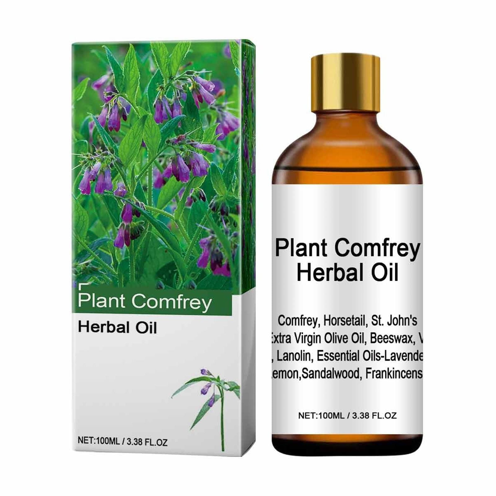 AOVUWU Plant Comfrey Herbal Oil,Herbal Comfrey Oil, Massage ...
