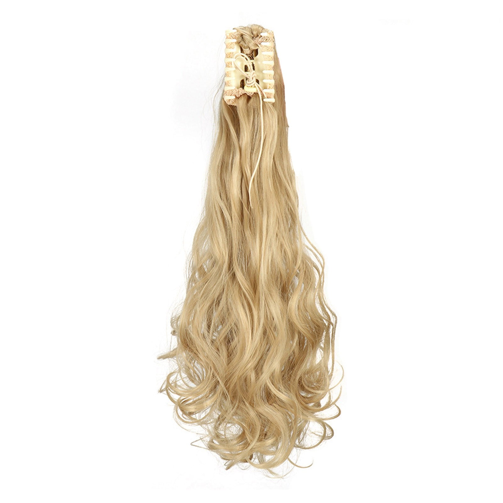 AOVUWU Ponytail Wig Clip Long Curly Hair Big Wavy Female High Ponytail ...